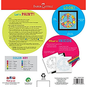 Faber-Castell Paint By Number Peace Kit - Watercolor Paint by Number for Kids