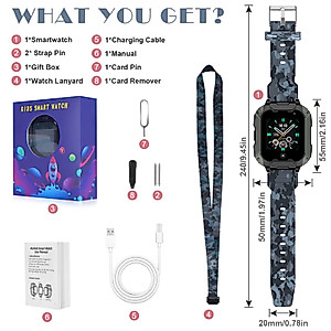 cjc Kids Smart Watch, 4G Kid Smartwatch with GPS Tracker and Calling, SOS Kids Cell Phone Watch, 3-15 Years Boys Girls