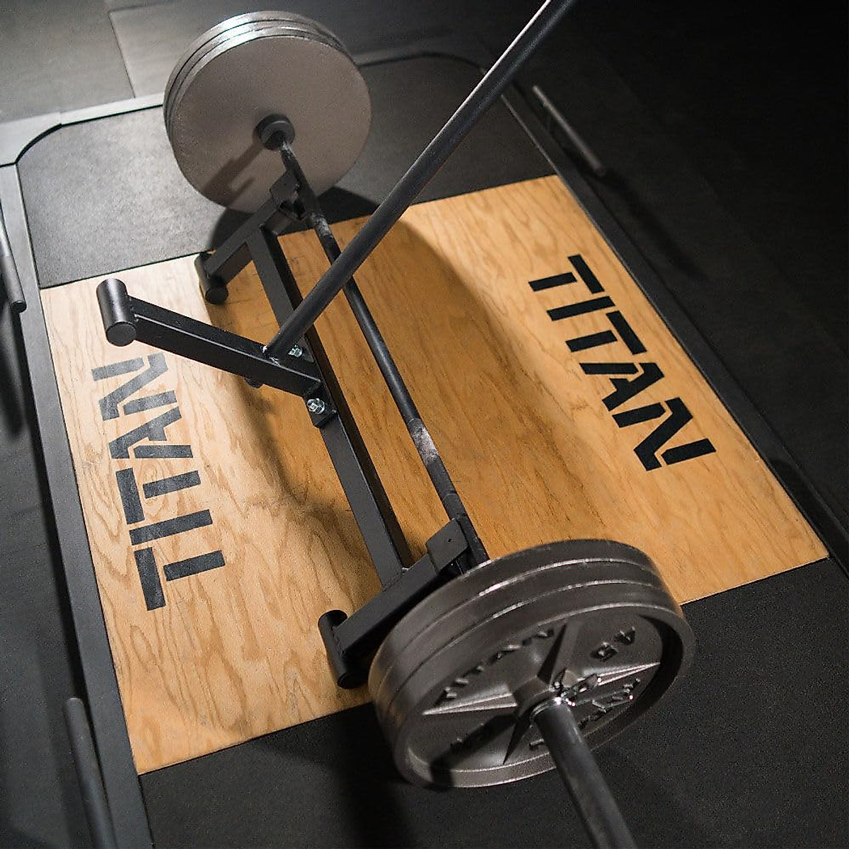 Titan Fitness Full Deadlift Barbell Jack Stand, 2000 LB Capacity, Elevated Lift for Easy Loading and Unloading Barbell Weight Plates, Weight Training, Deadlift Exercises, Powerlifting, Home Gym