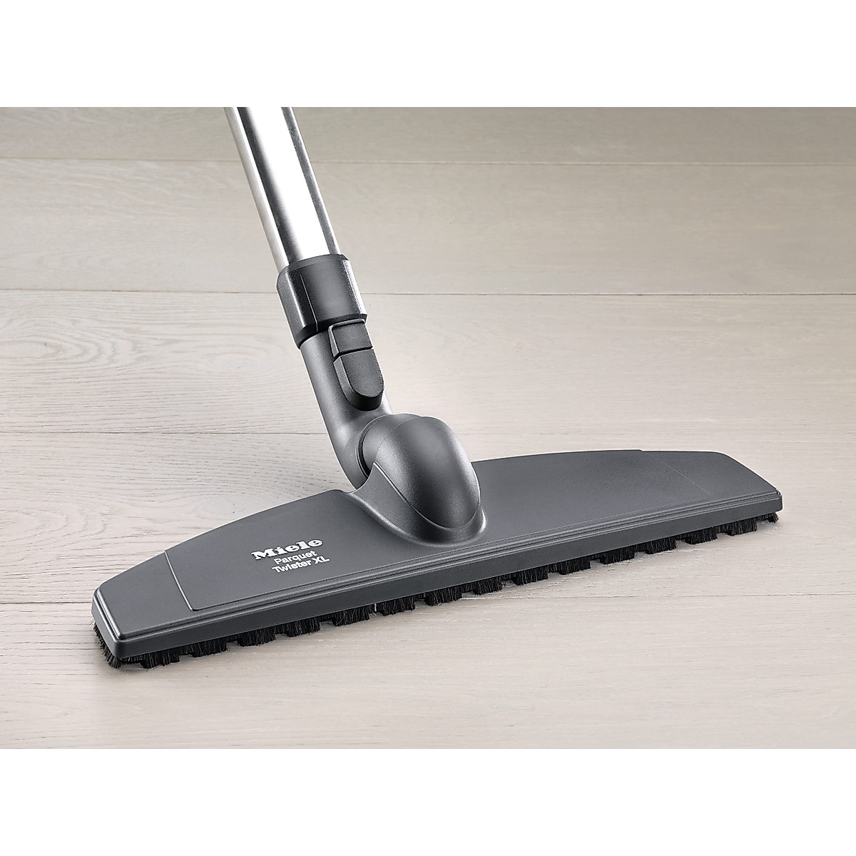 Miele Original XL Parquet Twister FloorBrush, Attachable Vacuum Cleaner Brush for Sensitive Wood Floors, 16 inch wide, Black