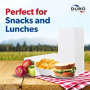 Duro - COMIN18JU053514 Grocery/Lunch Bag, Kraft Paper, 4 lb Capacity, (100 Count) (White)
