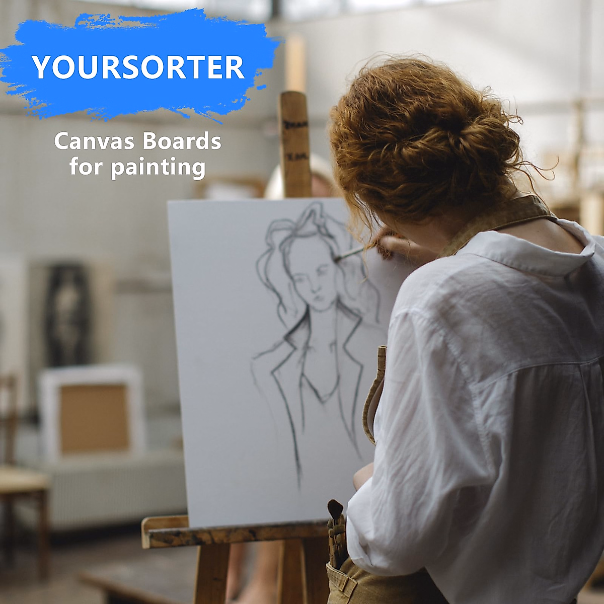 Canvases for Painting 12 Pack, Painting Canvas Boards 8x10(6pcs), 9x12(3pcs), 11x14(3pcs), Primed 100% Cotton Blank Canvas Panels Painting Supplies for Acrylic Oil Tempera Watercolor Paints