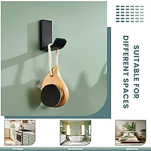 Suyar Bathroom Robe Hook Black, SUS304 Stainless Steel Heavy Duty Clothes Coat Hook, Kitchen Hotel Towel Holder for Hanging Hat Pants Wall Mounted