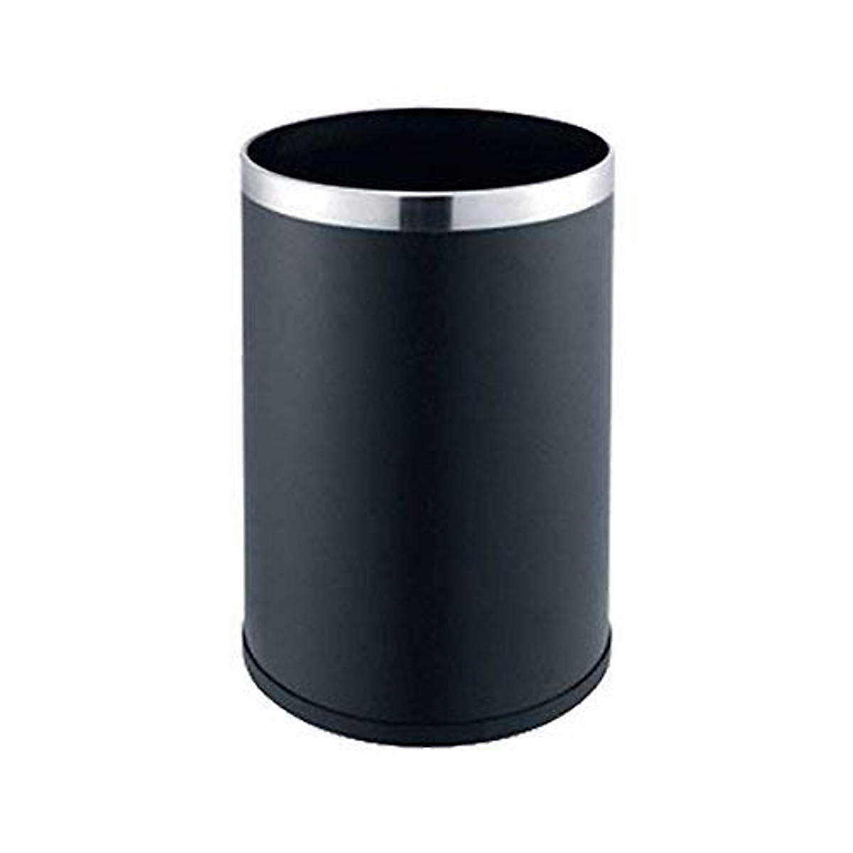 King International 1.84 Gallon Black Open Trash Can, Wastebasket, Garbage Container Bin, Bathroom, Powder Room, Bedroom, Kitchen, Craft Room, Office,