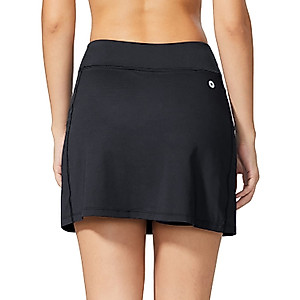 BALEAF Women's Golf Skorts Tennis Skirts with Pockets Athletic Running Workout Sports Black Size L