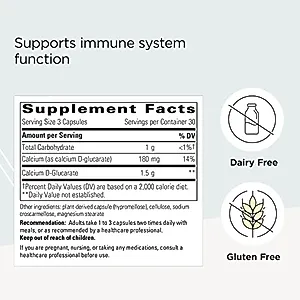 Integrative Therapeutics - Calcium D-Glucarate - Supports Detoxification Systems and Healthy Estrogen Metabolism* - 90 Capsules