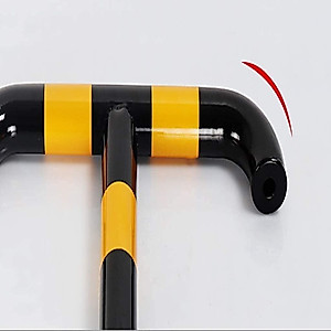 T-Shaped Car Parking Space Lock Bollard Folding Parking Barrier Safety Barrier Lane Interceptor Security Posts for Private Spaces Parking with Screws & Key (Black 55x40cm)