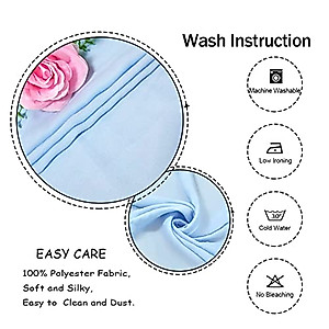 AMZLOKAE Chiffon Backdrop Curtains Baby Blue 29''x84'' Sheer Curtains 2 Panels Voile Window Curtains Tulle Backdrop Curtains for Party Light Blue Shower Curtains Chiffon Fabric for Wedding Arch