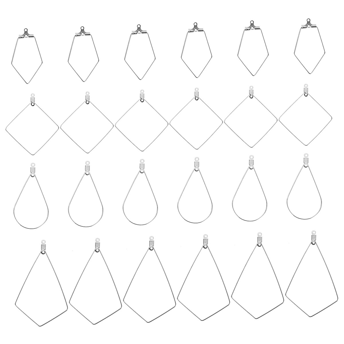 48 Pcs DIY Earring Hoop Earrings Finding DIY Hoops Earring Hoops DIY Charm Ring DIY Earring Circles Earring Findings Charms Round Earring Circle Charms Pendant Charms for Earrings