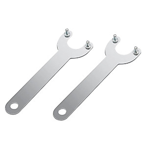 Tuckaner AG452K Wrench fits Ryobi Angle Grinder Replacement Tool Part 039028001052 039028007053 (2pcs), Silver