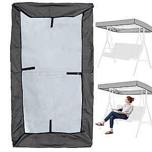 Swing Canopy Replacement, 75x47 Waterproof Swing Cover Replacement, Sunproof Outdoor Swing Cover for Garden Swing Chair Patio Hammock Grey Swing Cover Replacement Swing Cover Swing Seat Replacement