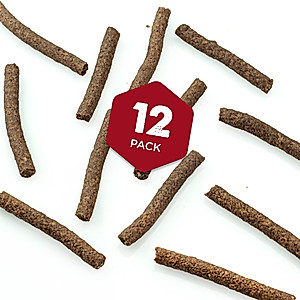 Premium Real Beef Dog Treats - Bully Snap Stick, 12 Pack - 100% Natural, No Additives - Reward, Puppy & Dog Training Treats - USA Packed - Healthy, Easy to Digest, Rawhide-Free, High Protein