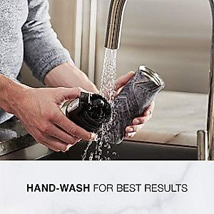 Contigo Pinnacle Vacuum-Insulated Stainless Steel Travel Mug with Spill-Proof Lid, Reusable Coffee Cup or Water Bottle with Leak-Proof Lid, Keeps Drinks Hot or Cold for Hours, 14oz White Marble