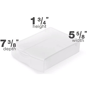 Tribello 3 Drawer Plastic Storage, Mini Drawer Unit, White Frame With Clear Drawers for Craft Storage - 8.5"L X 7.25"W X 6.75"H Inches - American Made (1 Pack)