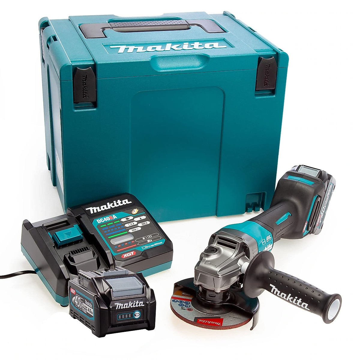 MAKITA GA012GM202 - CORDLESS ANGLE GRINDER (PADDLE SWITCH)115MM 2PCS OF 4.0AH XGT BATTERY BL4040 + 1PC OF XGT CHARGER DC40RA