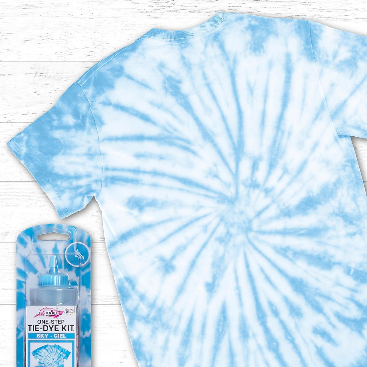 Tulip One-Step Tie-Dye Kit, Vibrant Colors for Fabric 4 fl oz, Sky