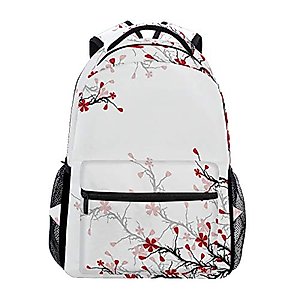 ALAZA Japanese Cherry Blossom Sakura Large Backpack for Girls Kids School Women Personalized Laptop iPad Tablet Travel School Bag with Multiple Pockets for Men Women College