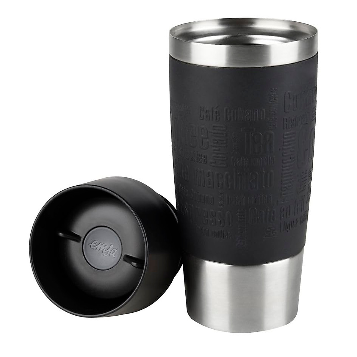 Emsa Vacuum mug "Travel Mug" 12.2 fl .oz. in black, Black