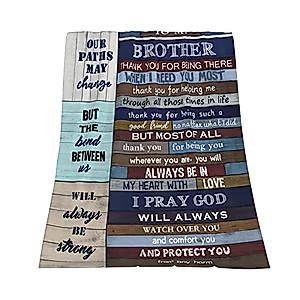 Mubpean Gifts for Brother Blanket 60"x50", Brother Gifts from Sister, Big Brother Gift, Brother Gifts, Gifts for Brother Adult, Brother Birthday Gift, Birthday Gifts for Brother,Best Brother Ever Gift