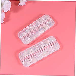 FRCOLOR 4 Sets Glitter Stickers Nail Sequins Appliques Embellishments Nail Art Sequin Holographic Nail Sequins Nail Art Glitter Sticker Polish Nail Decoration Mermaid Nail Art Glitter 3D