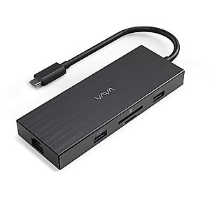 VAVA USB C Hub 8 in 1 USB C Adapter to 4K HDMI, 1Gbps RJ45 Ethernet Port, USB 3.0, SD/TF Card Reader, 100W PD Charging Port for MacBook Pro Air and Type C Windows Laptops