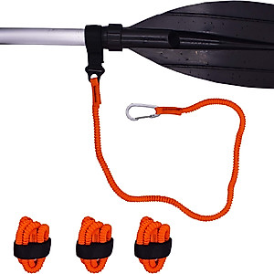 YYST Orange Paddle Leash Paddle Holder Tool Lanyard - No Paddle (Orange X 4 Pack)