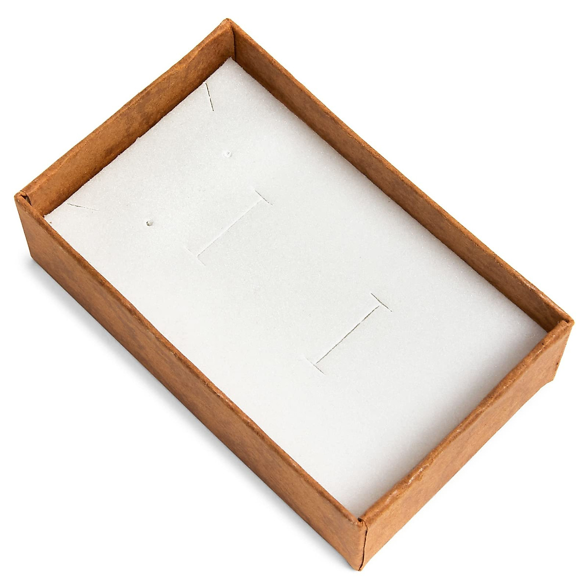 Jewelry Gift Box Set with Lids and Ribbon Bows (Brown, 2 x 3 x 1 In, 16 Pack)