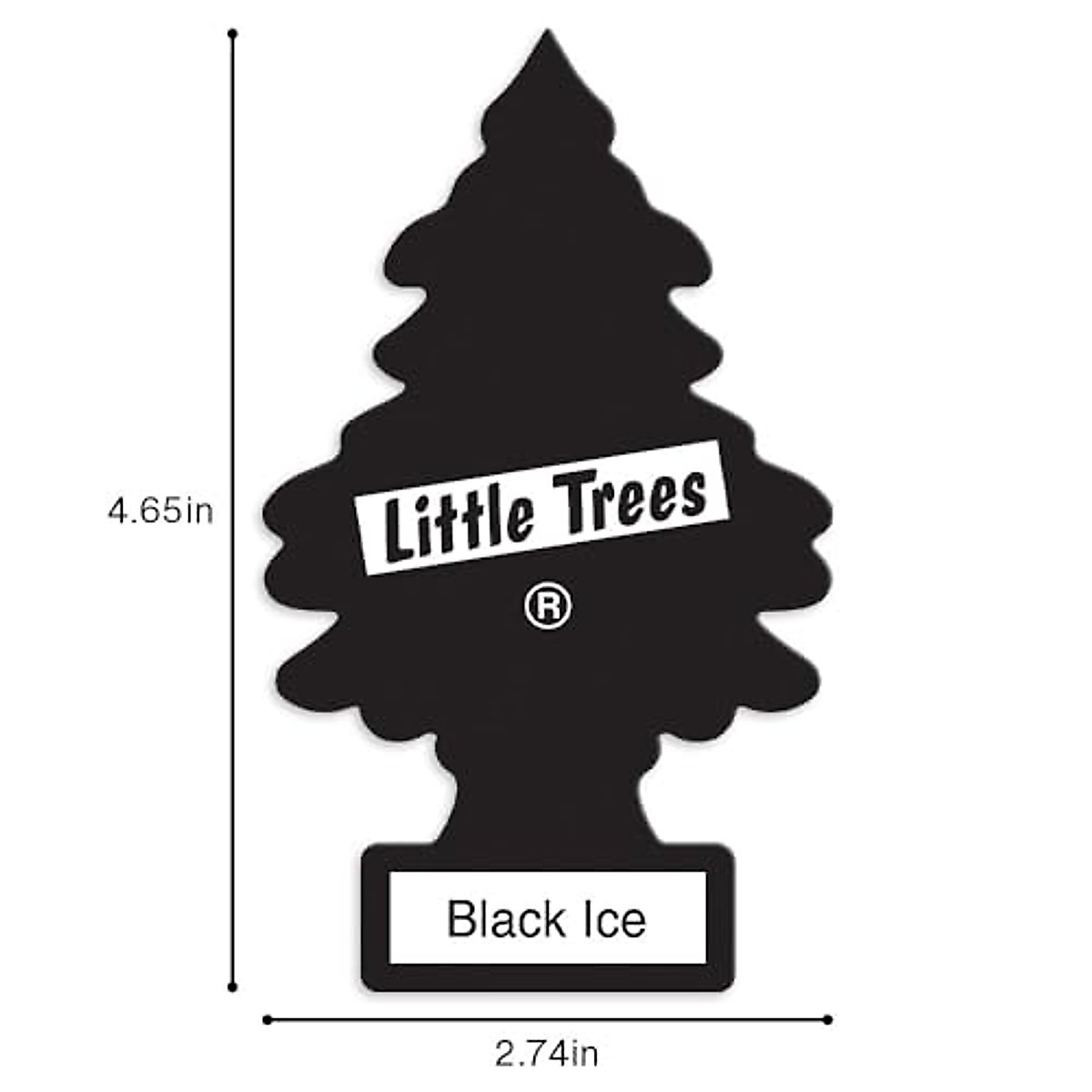 LITTLE TREES Air Fresheners Car Air Freshener. Hanging Tree Provides Long Lasting Scent for Auto or Home. Black Ice, 24 Air Fresheners