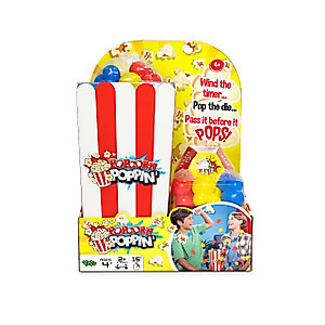 Moose Racing Popcorn Poppin' - for Ages 4+ | 2+ Players - Includes Popcorn Box with Timer, Die & Instructions - Fast-Paced Family Fun, Multi (91011)