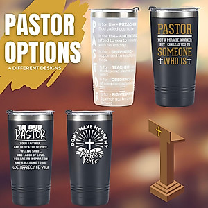 Onebttl Pastor Appreciation Tumbler - 20oz Stainless Steel for Ordination, Thank You, Men - Thanksgiving, Christmas, Birthday Gift - Don't Make Me Use My Pastor Voice
