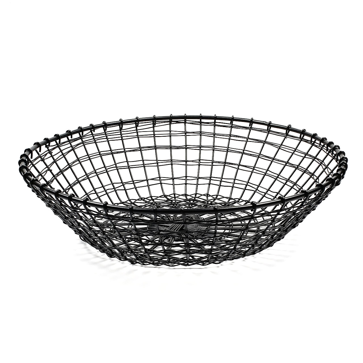 Wire Metal Black Fruit Bowl for Table Centerpiece, Modern Stylish Decorative Fruit Bowl for Kitchen Counter, Fruit Basket Perfect for Dining Table, Kitchen, Easter Decoration - 1 Pack - 13 Inch