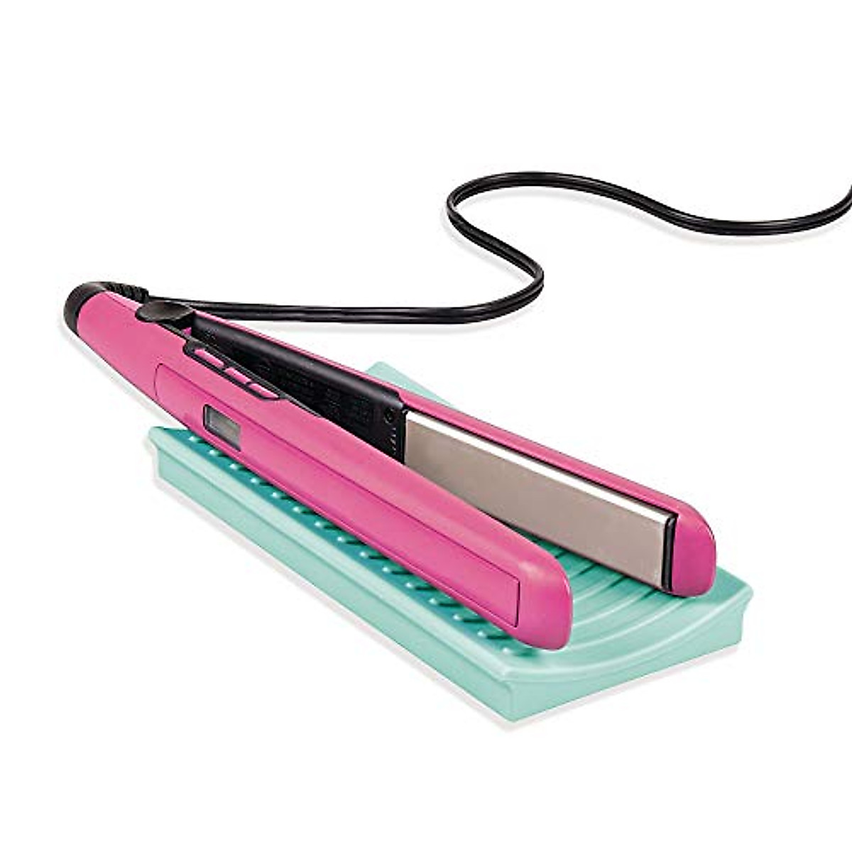 iDesign Silicone Heat Resistant Hair Styling Tool Mat - 8" x 3.75" x .0.77", Aqua