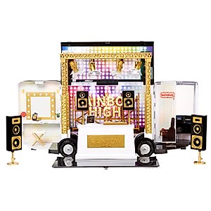 Rainbow High Rainbow Vision World Tour Bus & Stage. 4-in-1 Light-Up Play Deluxe Toy Playset Including DJ Booth and Accessories for 360 Degrees Play, Great Gift for Kids 6-12 Years Old & Collectors