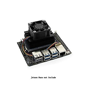 Waveshare Dedicated Cooling Fan for NVIDIA Jetson Nano Developer Kit PWM Speed Adjustment Stong Cooling Air 4PIN Reverse-Proof Connector 5V 40mm×40mm×20mm