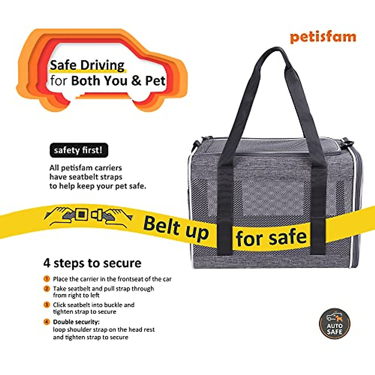 Top Load Soft Pet Carrier for Large and Medium Cats, 2 Kitties. Sturdy, Well-Ventilated, Cozy, Collapsible, Easy to get cat in