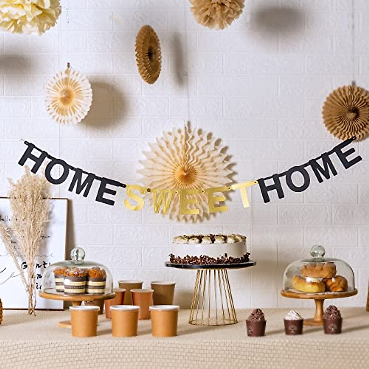 SUNBEAUTY Gold Customizable Letters&Symbols Banner Decoration Kit Party Custom Banner for Birthday Wedding Baby Showers Photo Props Window Decor (Gold)