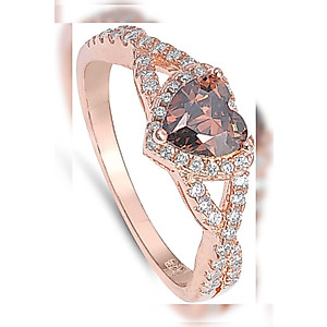 Junikool Birthstone Promise Rings Halo Heart Love Ring 1 Stone for Women Mothers Day Gifts With Birthstones Her Best Friends Jewelry Mother Daughter Personalized Engraved Custom Name Sterling Silver