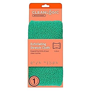 Clean Logic Stretch Bath & Shower Cloth (Assorted Colors) (3 Pieces)- Pack of 1.