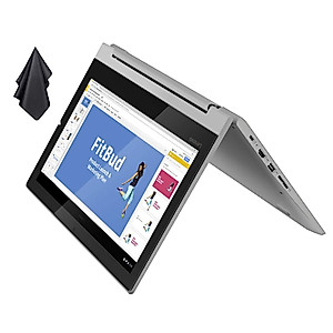 2021 Newest Lenovo Flex 3 2-in-1 Convertible Chromebook, 11.6" HD Touchscreen, MediaTek MT8173C CPU, 4GB RAM, 32GB eMMC, PowerVR Graphics, Dolby Audio, HD Webcam, Chrome OS, Grey + Oydisen Cloth