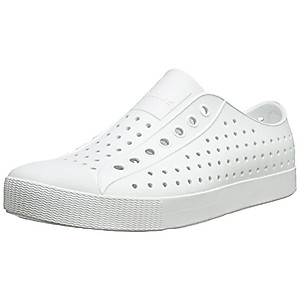 Native Shoes, Jefferson, Lightweight Sneaker for Adults, Shell White/Shell White, 10 M US Women/8 M US Men