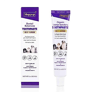 Toothpaste | Teeth Cleaning and Fresh Breath Dental Care for Abyssinian Cat Kittens and Adult Cats | Soothes Inflamed Gums | Safe for Puppies | Vet Formulated 1 Pack (2.4 OZ)
