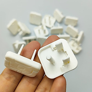 20PackWhite Outlet Covers with Hidden Pull Handle Baby Proofing Plug Covers 2-Prong and 3-Prong Electrical Outlet Cap, Safety Power Outlet Plug Covers,Protectors Kid Proof Outlet Cap