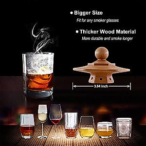 Cocktail Smoker Kit with Torch,Four Kinds of Wood Chips for Whiskey Smoker Lover.Drink Smoker Infuser Kit,Bourbon Smoker Kit,Old Fashioned Cocktail Kit (No Butane)Gift for Men