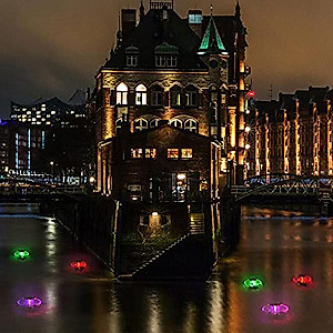 Solar Floating Pool Lights, IP65 Waterproof LED Globe Night Light Color Changing Hangable Ball Light for Pond,Garden,Backyard,Party 1PCS