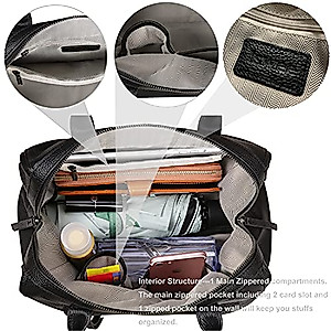 Iswee Genuine Leather Purses for Women Top Handle Handbags Soft Satchel Tote Shoulder Bag CrossBody Work Bag (Black)