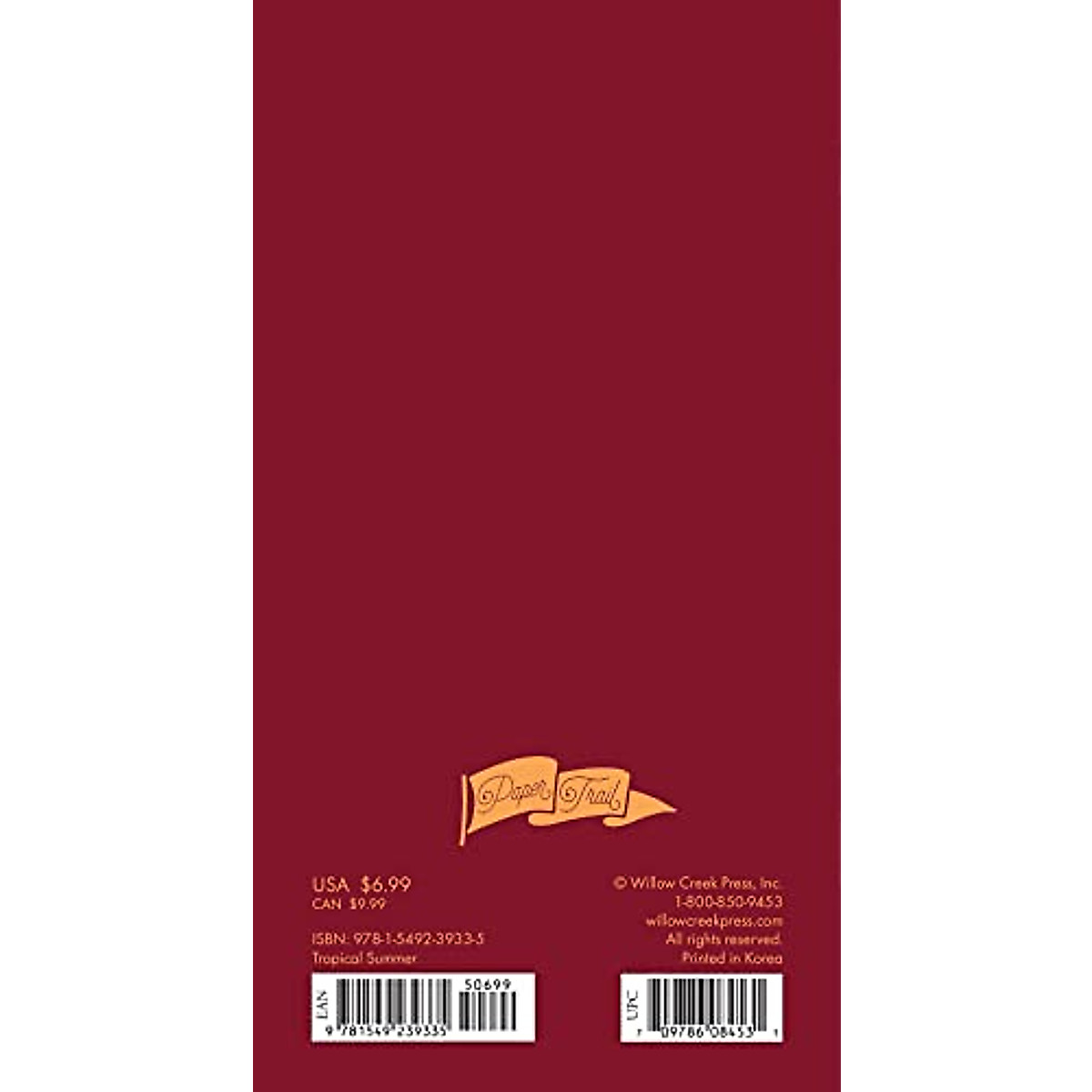 Willow Creek Press Tropical Summer 2-Year January 2024 - December 2025 Monthly Pocket Planner (3.5" x 6.5")