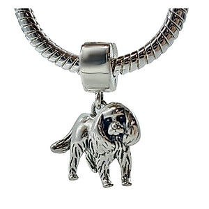 BOLENVI Cavalier King Charles Spaniel Dog 925 Sterling Silver Pendant Charm Bead For Pandora & Similar Charm Bracelets or Necklaces
