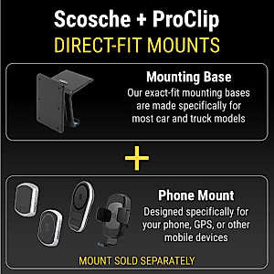 Scosche PC834492 ProClip Console Mount Compatible with 2010-2023 Toyota 4Runner SUVs (Mounting Base Only)