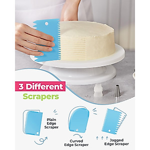 Kootek 32-Piece Piping Bags and Tips Set with 24 Icing Piping Tips, 2 Reusable Pastry Bags 12 Inch, Reusable Piping Icing Bags and Tips, Cake Decorating Kit for Frosting Cookie, Cupcake