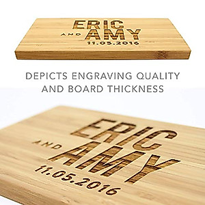 Andaz Press Large Bamboo Wood Cutting Board Gift for Mother's Day, 17.75 x 11-inch, Rustic Laurels, Gigi's Kitchen, 1-Pack, Laser Engraved Serving Chopping Board Christmas Birthday Chef Kitchen Ideas